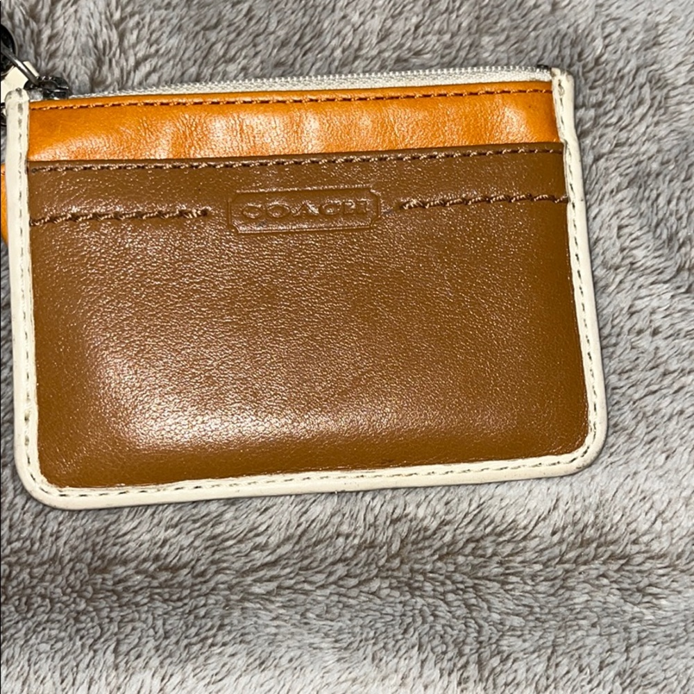 100% Authentic Coach Leather Keychain Card - Gem